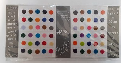 Fancy Bindi round multi colour (bottu)